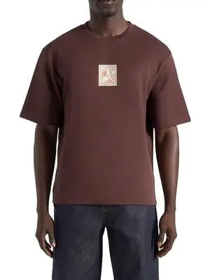Manière De Voir Thibault Bird Detail Cotton T-shirt Brown
