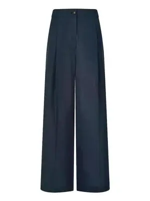 STUDIO TOMBOY Pleated Wide-leg Trousers - Blue