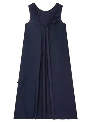 STUDIO TOMBOY Sleeveless Drawstring Detail Dress - Blue