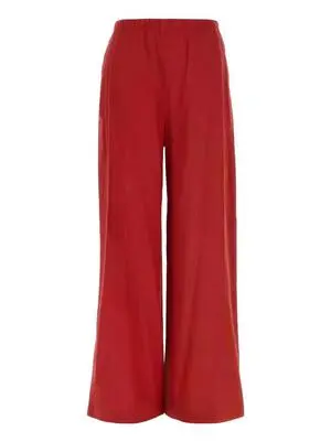 Max Mara Max Mara "Destino" Jersey Wide-Leg Trousers Red