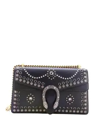 Gucci Gucci Dionysus Studded Leather Shoulder Bag Black