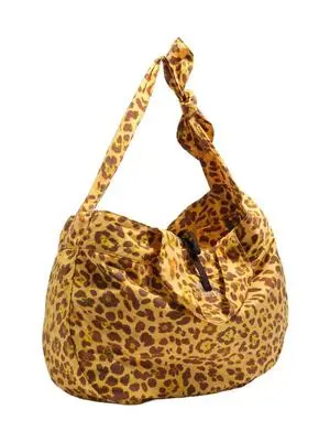 Bimba Y Lola Nylon Maxi Shoulder Bag - Leopard Yellow