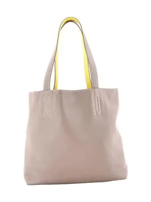 Hermès Double Sens Tote Veau Sikkim 28 - Double Sens-etoupe/lime