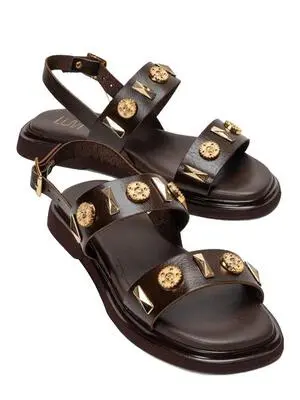 FOREVER & ALWAYS SHOES Libera Leather Sandal - Brown