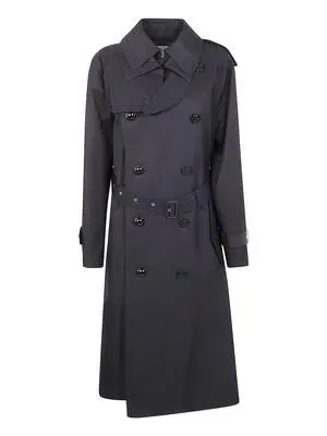 Sacai Cotton Gabardine Trench Coat - Black