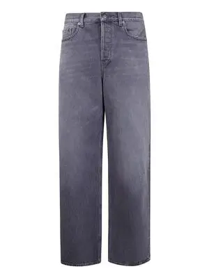 GOLDEN GOOSE Journey M`s" Wide Leg Pants Vintage Iron Wash - Gray