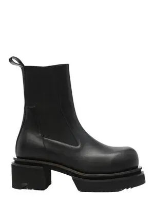 Rick Owens Beatle Bogun" Leather Boots - Black