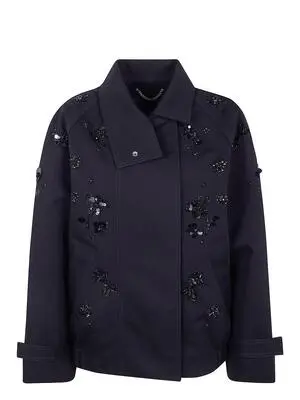 GOLDEN GOOSE Journey W`s" Over Short Trench Coat - Black