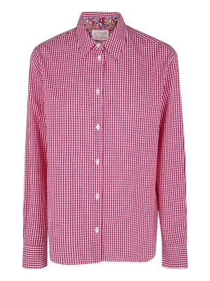 MC2 SAINT BARTH Meredith" Cotton Gingham Shirt - Red