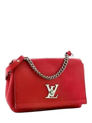 LOUIS VUITTON Lockme Ii Handbag Leather Bb Crossbody Bag - Red