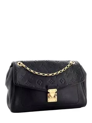 LOUIS VUITTON Saint Germain Monogram Empreinte Leather Pm Shoulder Bag - Black