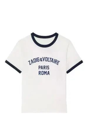 Zadig&Voltaire Woos Logo-print Ringer T-shirt - Neutrals