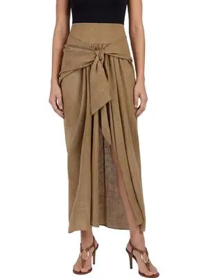 ERMANNO SCERVINO Ermanno Scervino Draped Tie Detailed Midi Skirt