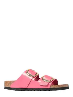 BIRKENSTOCK Arizona Big Buckle Brushed Leather Sandals Fuchsia