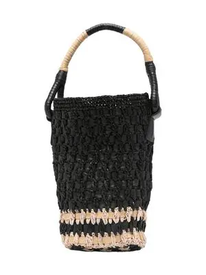 ALYSI ALYSI Woven Bucket Bag Black