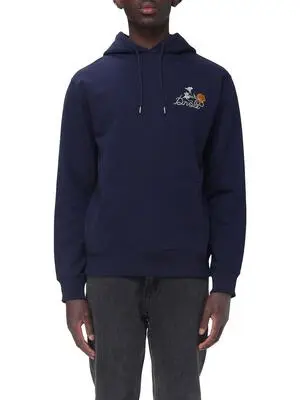 Drole De Monsieur Embroidered Logo Hoodie - Blue