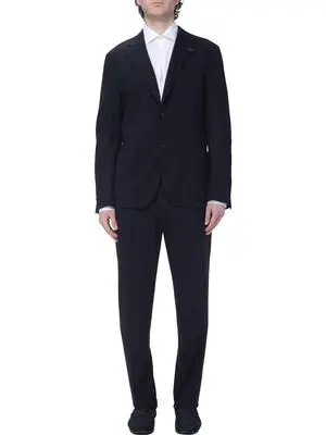 LARDINI Single-breasted Wool Dress - Blue