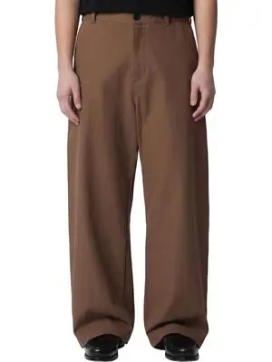 Studio Nicholson Wide-leg Cotton Trousers - Coffee
