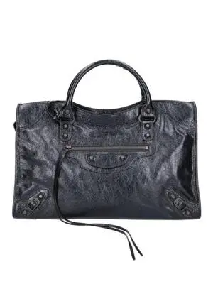 Balenciaga Le City Arena Leather Bag - Black