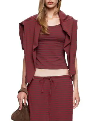 Lioness Lucky Stripe" Tank - Chocolate Wine
