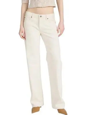 FRAME The Saturday Low Rise Relaxed Straight Leg Jeans - Shell
