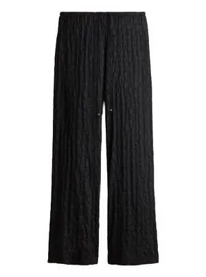 H&m Lace-look Drawstring Trousers - Black