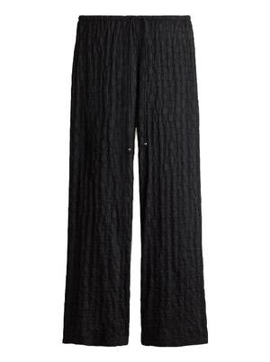 H&M Lace-look Drawstring Trousers - Black