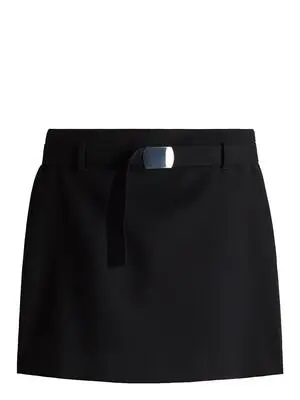 H&m Belted Mini Skirt - Black