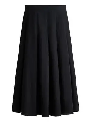 H&m Circular Poplin Midi Skirt - Black