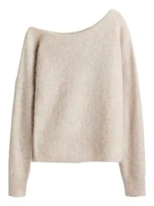 H&m Alpaca-blend One-shoulder Jumper - Light Beige