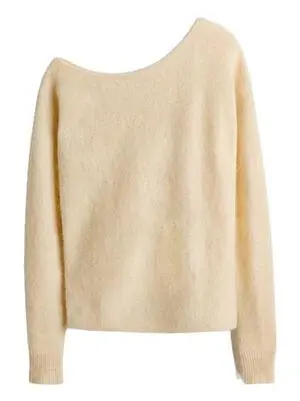 H&m Alpaca-blend One-shoulder Jumper - Light Yellow