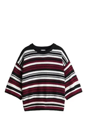 H&M H&M Striped Loose-Fit Pullover Sweater