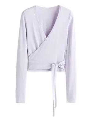 H&m Modal Jersey Wrap Sports Top - Lilac