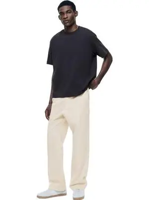 H&m Regular-fit Linen-blend Pants - Light Beige