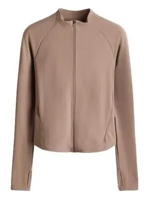 H&m Sculptmove Sports Jacket With Thumbholes - Beige