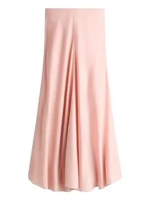 H&m Satin Maxi Skirt - Peach Pink