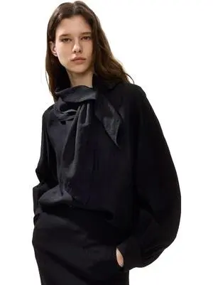 H&M H&M Woven Shirt With Detachable Scarf Detail