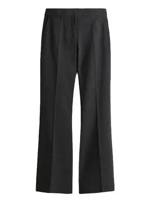 H&m Flared Tailored Trousers - Charcoal Gray