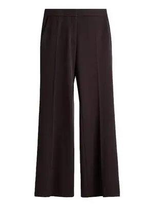 H&m Flared Tailored Trousers - Dark Brown