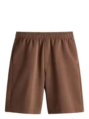 H&m Relaxed Fit Interlock Knee-length Shorts - Brown