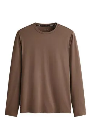 H&m Long-sleeved Sports Top With Drymove™ Technology - Medium Brown