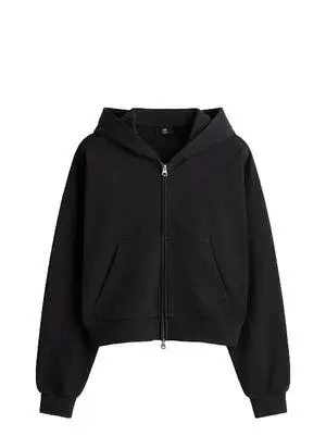 H&m Oversized Fit Zip-through Hoodie - Black