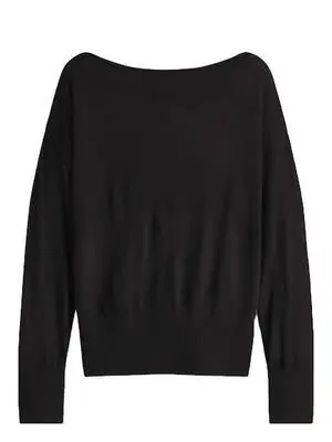 H&m Fine-knit One-shoulder Top - Black