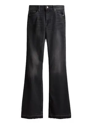 H&m Flared High Rise Jeans - Dark Gray
