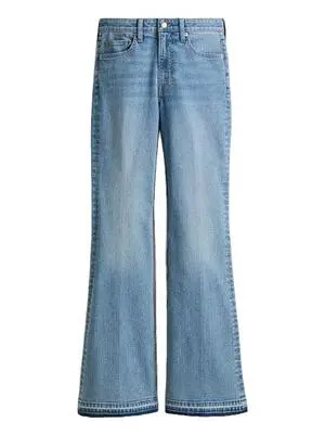 H&m Flared High Rise Jeans - Denim Blue