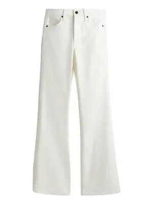H&m H&M Flared High Rise Jeans White