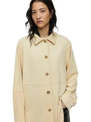 H&m Loose-fit Heavy Jersey Shirt - Beige
