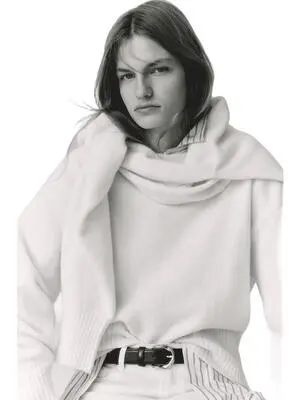 H&m Oversized Wool Blend Sweater - Cream