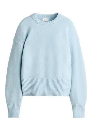 H&m H&M Oversized Wool Blend Sweater Light Blue