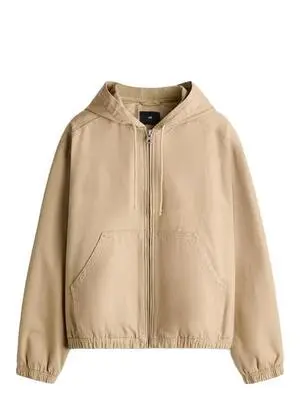 H&m Hooded Workwear Jacket - Beige